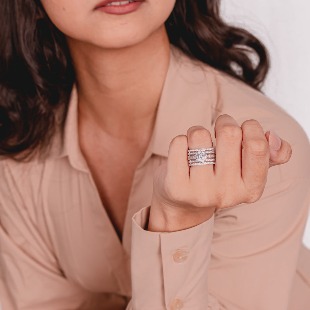 Broad Diamond Ring | Upakarna | Best Diamond Rings At 1250/-